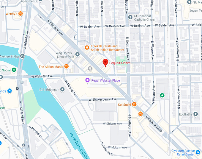 16. pequod's pizza map