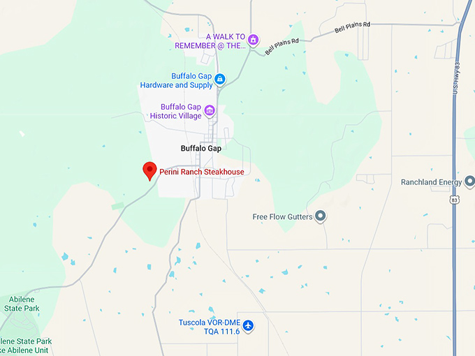 16. perini ranch steakhouse map