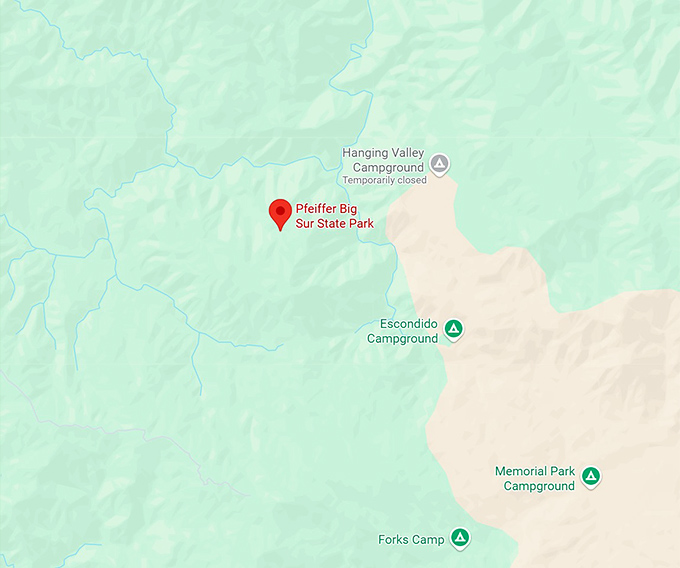 16. pfeiffer big sur state park map