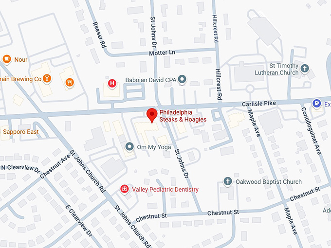 16. philadelphia steaks and hoagies map