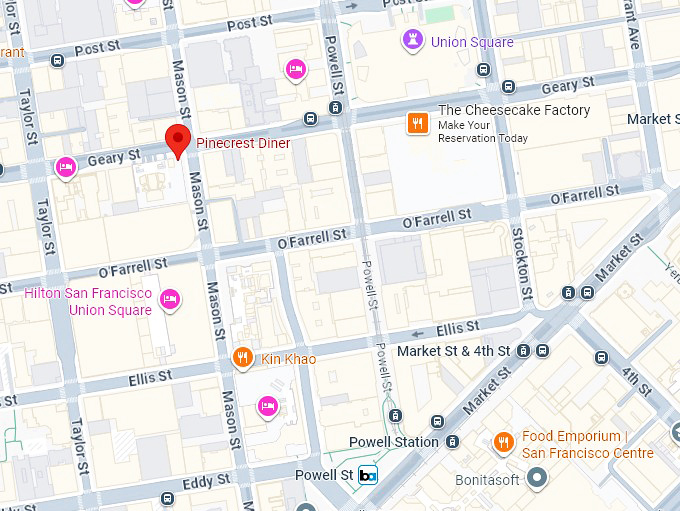 16. pinecrest diner map