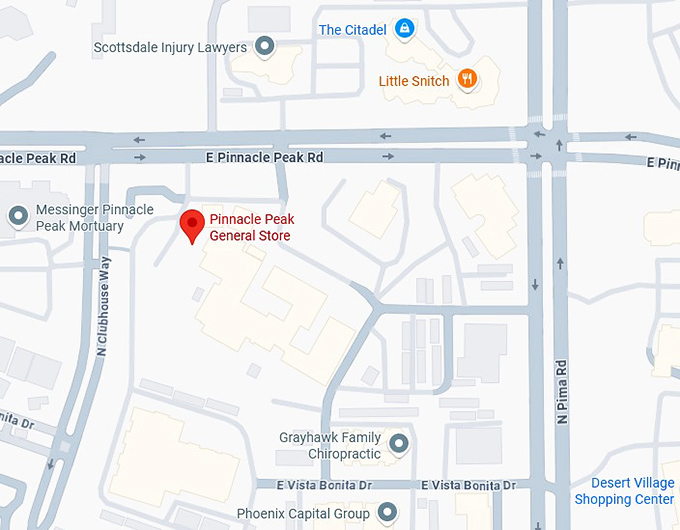16. pinnacle peak general store map