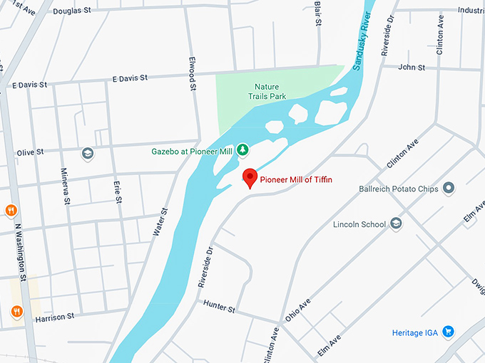 16. pioneer mill of tiffin map