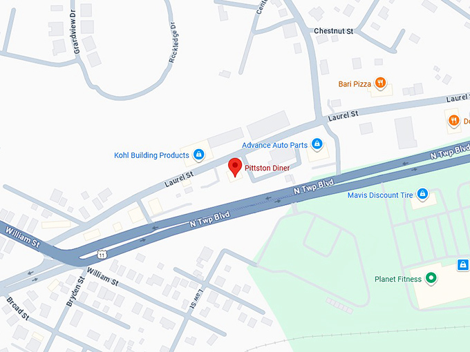 16. pittston diner map