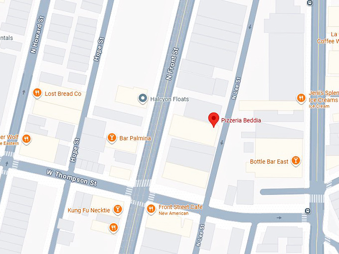 16. pizzeria beddia map