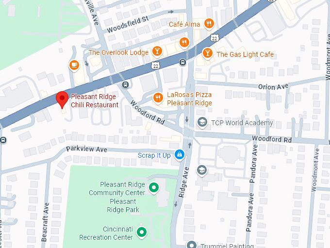 16. pleasant ridge chili restaurant map