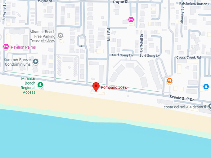 16. pompano joe's map