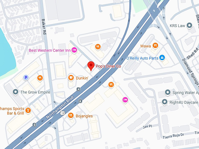 16. pop&rsquo;s diner co. (5720 northampton blvd) map