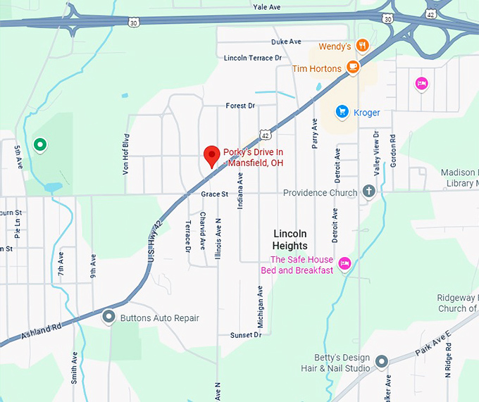 16. porky's drive in mansfield, oh map