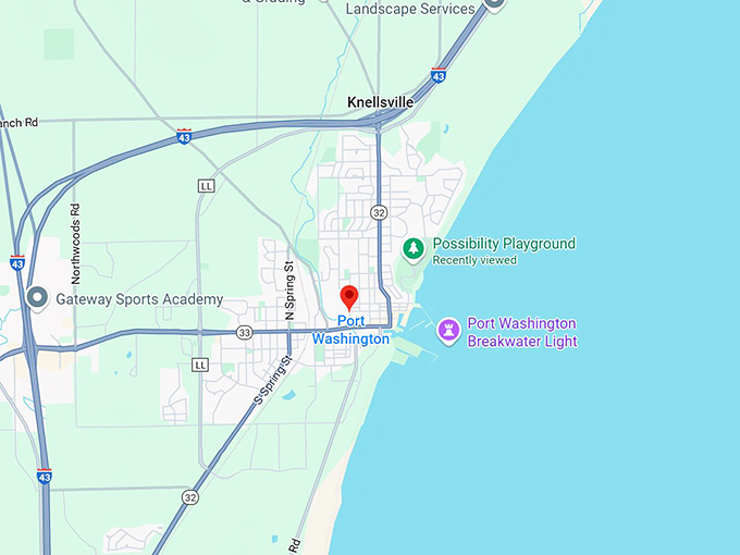 port washington wi map