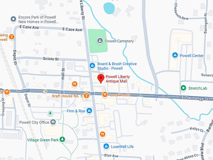 16. powell liberty antique mall map