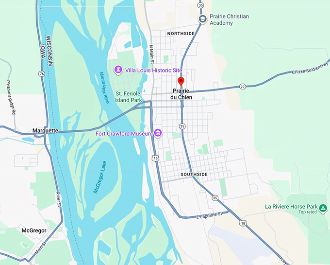 16. prairie du chien map