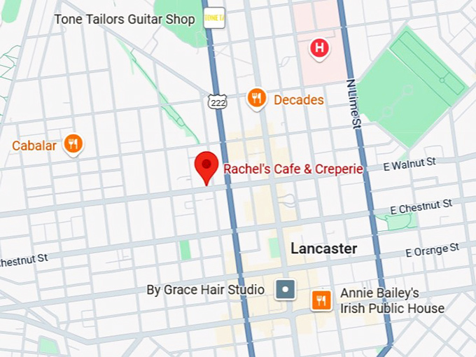 16. rachel's cafe & creperie map