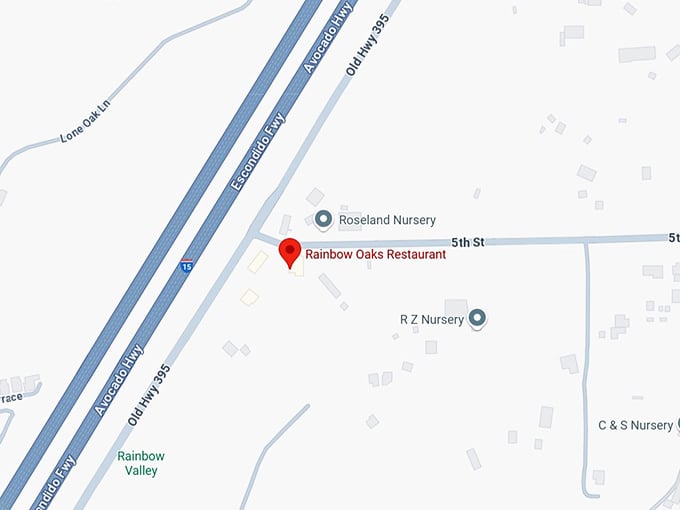 16. rainbow oaks restaurant map