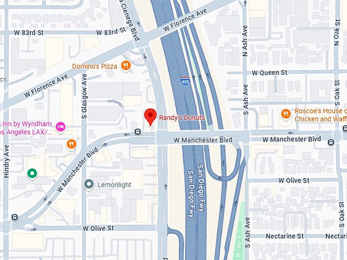 16. randy&rsquo;s donuts map