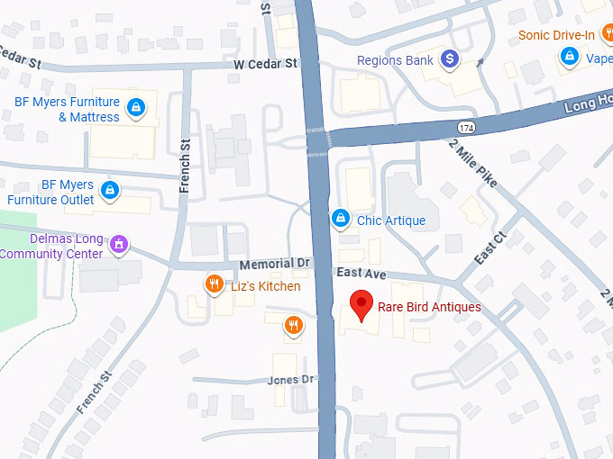 16. rare birds antiques map