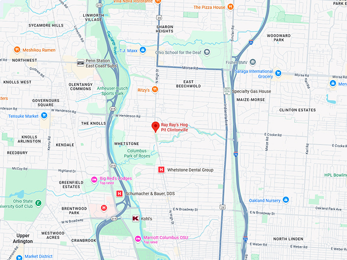 16. ray ray's hog pit clintonville map