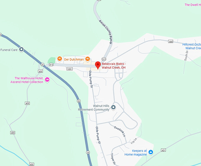 16. rebecca's bistro walnut creek, oh map