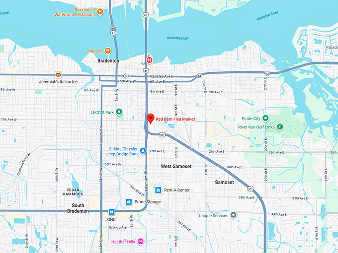 16. red barn flea market map