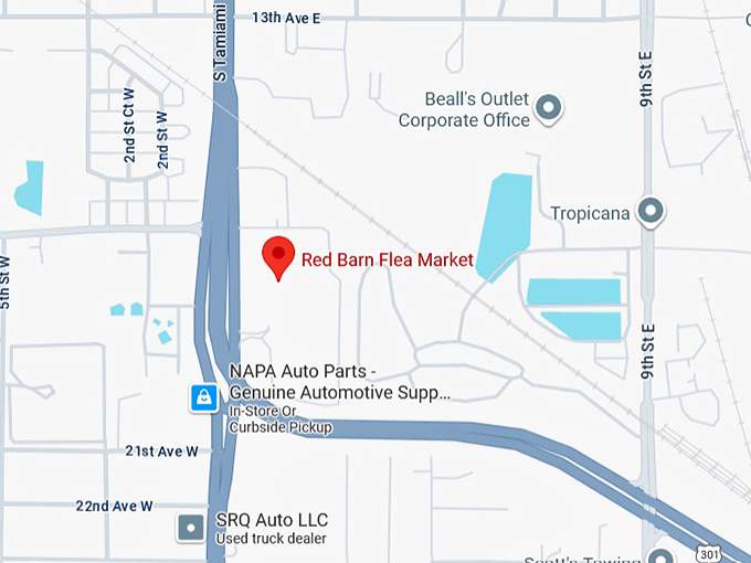 16. red barn flea market map