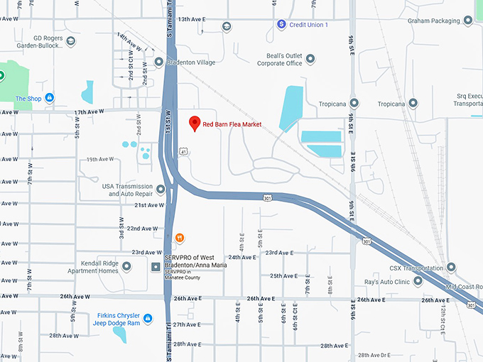 16. red barn flea market map