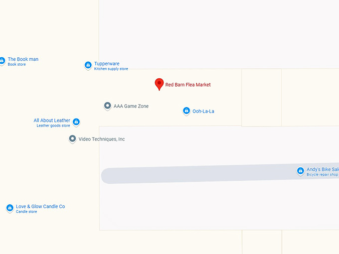 16. red barn flea market map