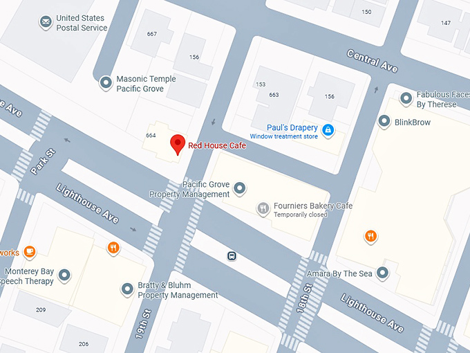 16. red house cafe map