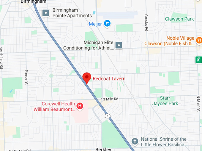 16. redcoat tavern map