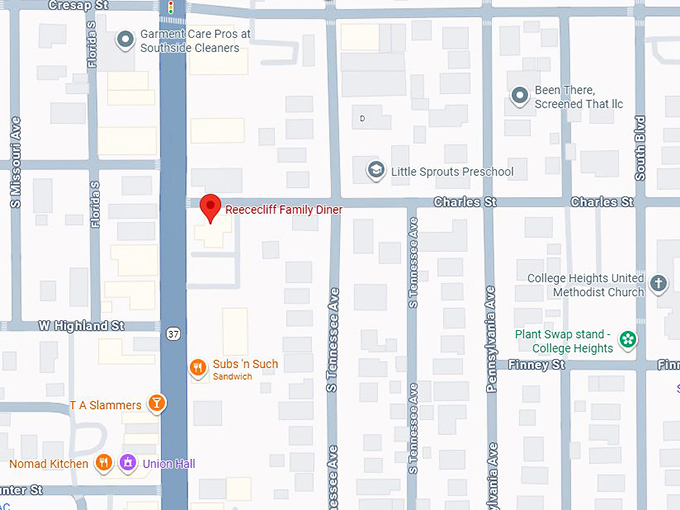 16. reececliff family diner map