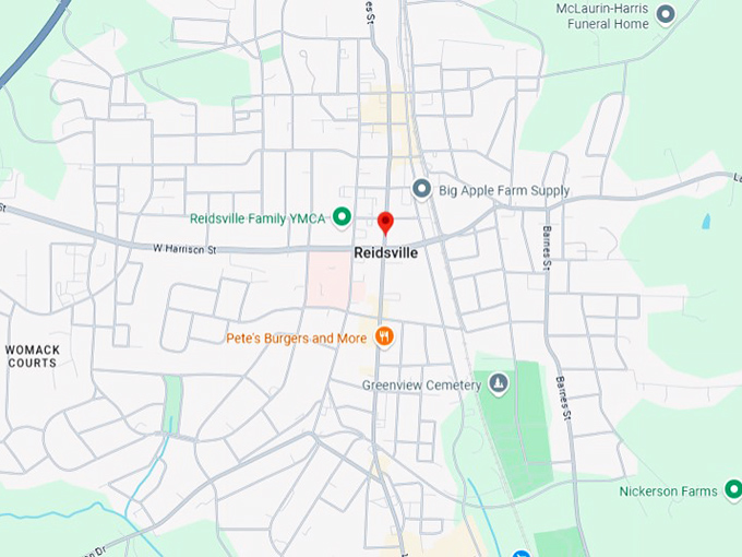 16. reidsville north carolina map