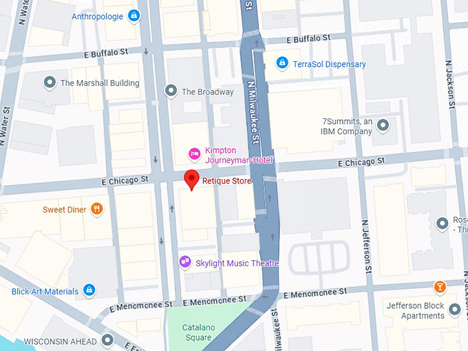 16. retique store map