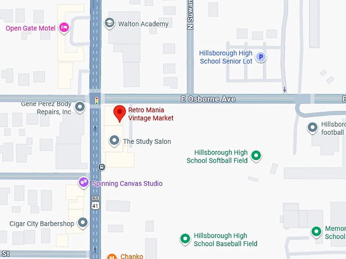 16. retro mania vintage market map