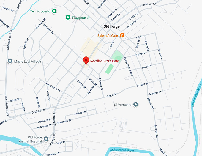 16. revello's pizza cafe map