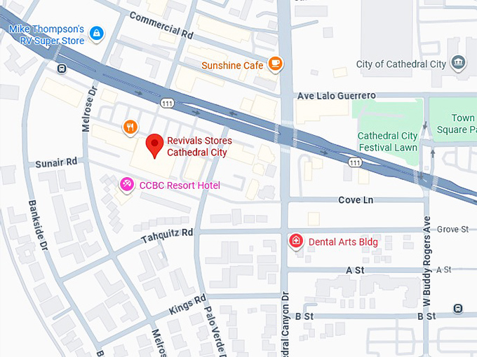 16. revivals stores cathedral city map