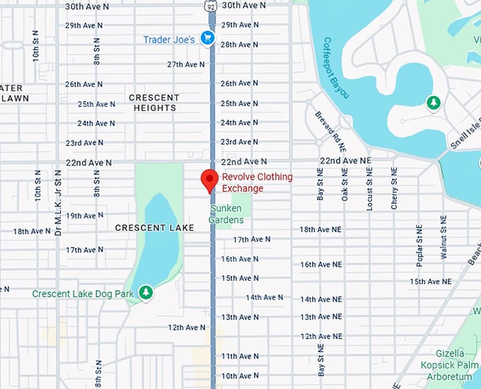 16. revolve clothing exchange map
