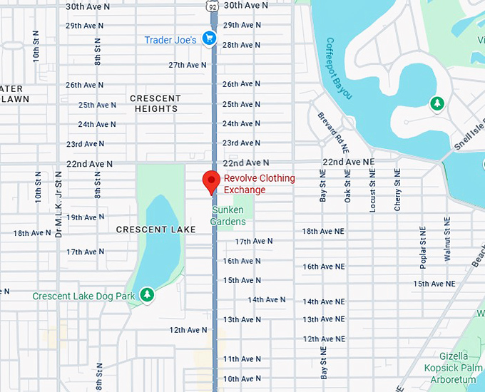 16. revolve clothing exchange map
