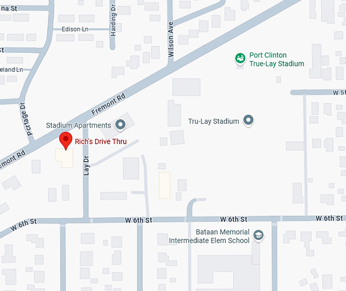 16. rich's drive thru map