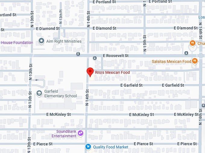 16. rito's mexican food map