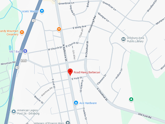 16. road hawg bbq map