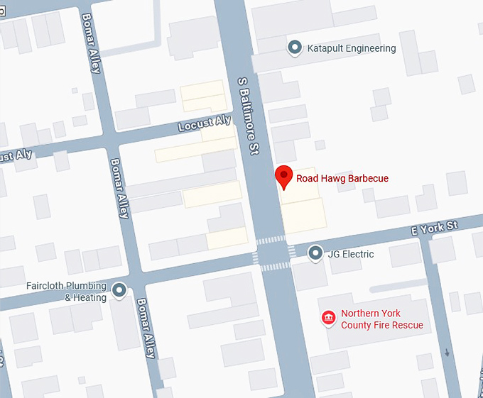 16. road hawg barbecue map