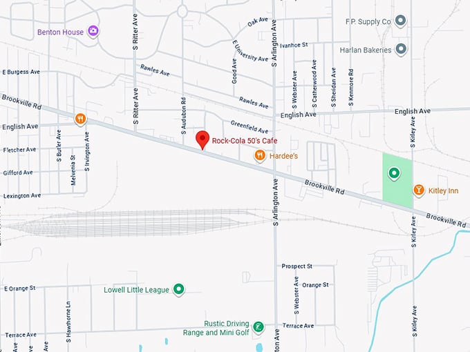 16. rock cola 50's cafe map