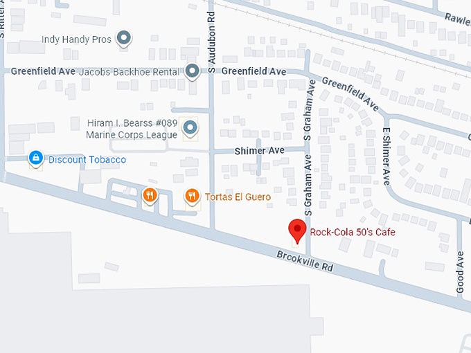 16. rock cola 50’s café map