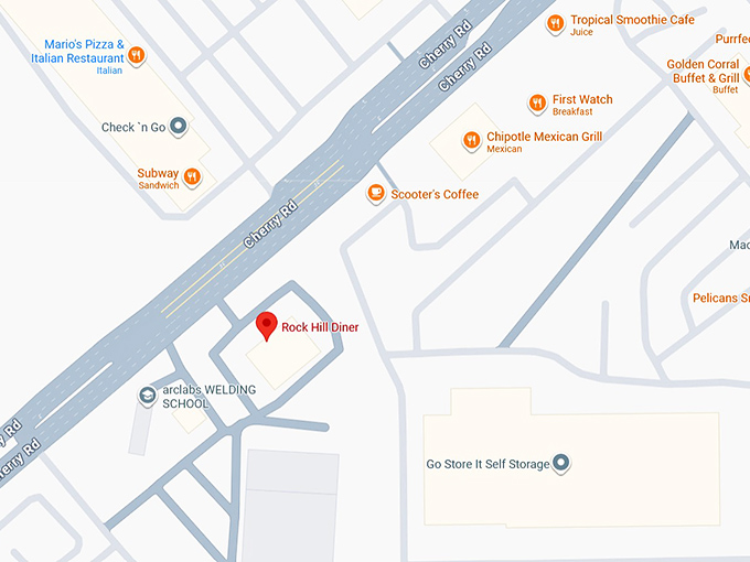 16. rock hill diner map