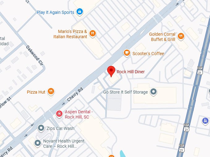 16. rock hill diner map