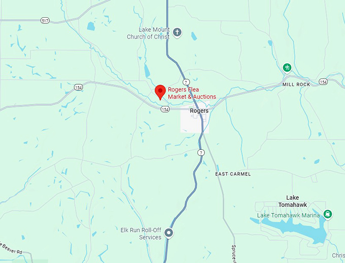 16. rogers flea market & auctions map