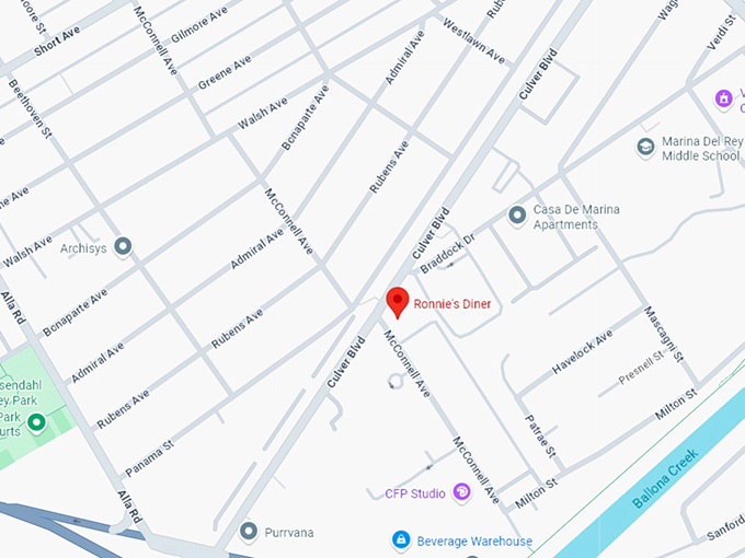 ronnie's diner map