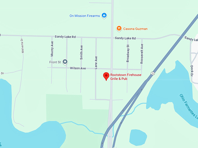 16. rootstown firehouse grille & pub map