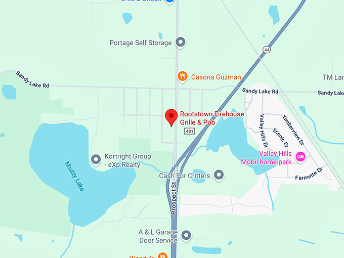 16. rootstown firehouse grille & pub map