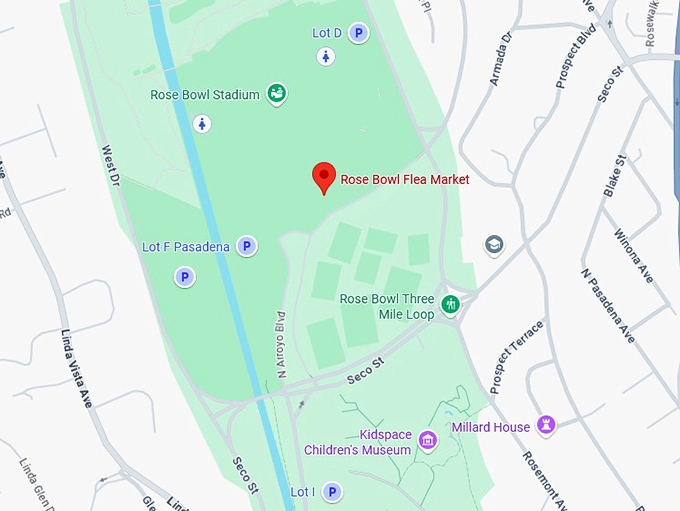 16. rose bowl flea market map
