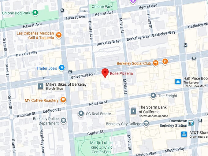 16. rose pizzeria map